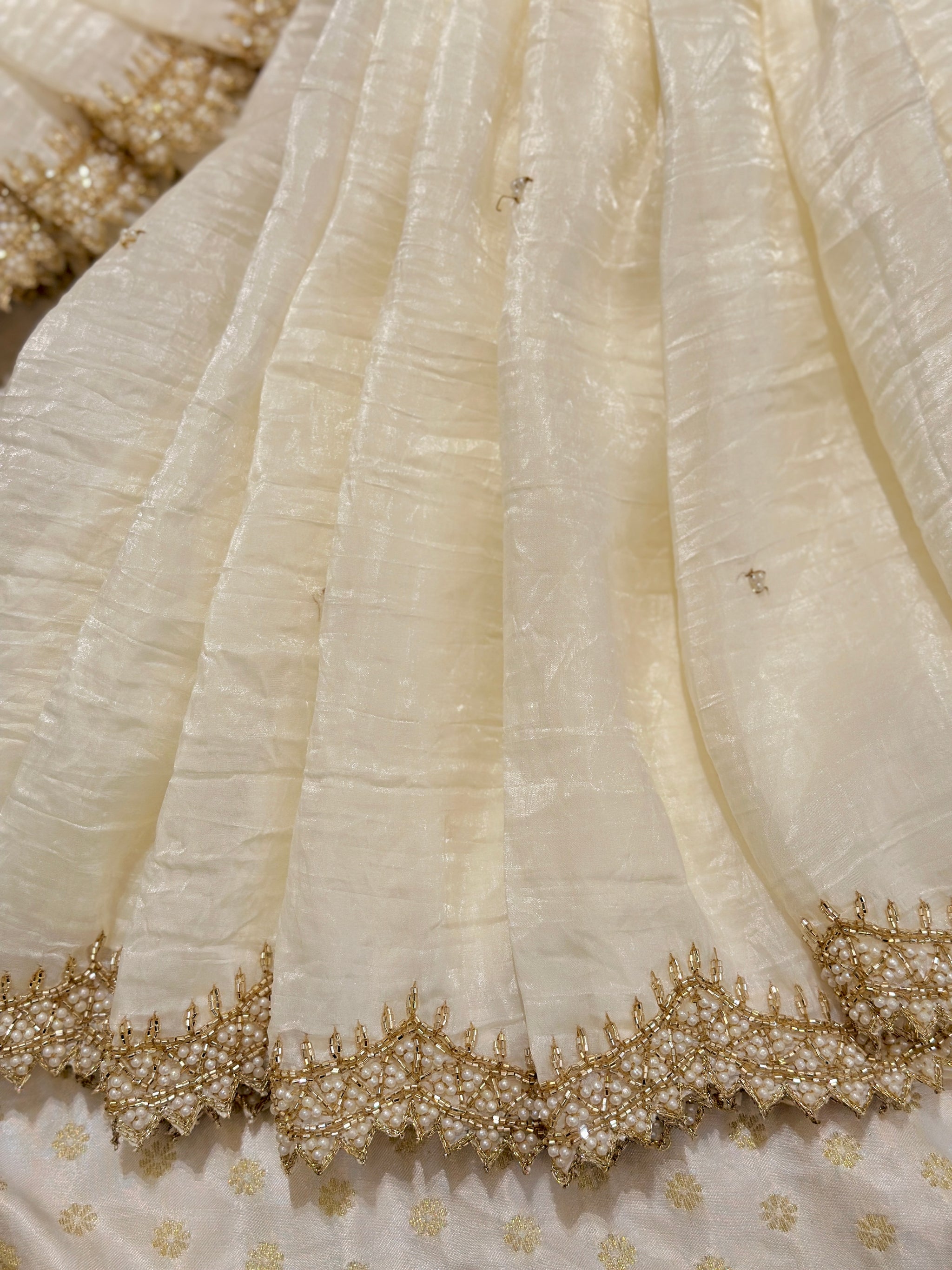 Ivory Moonlight Saree